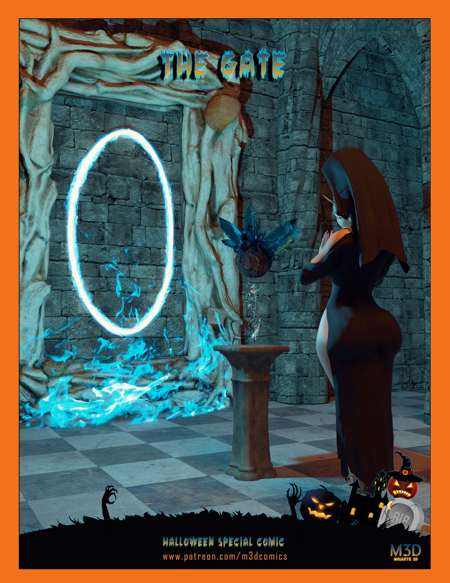 Moiarte3D on Twitter: ""The Gate" This October 31st for all tiers! only at http://patreon.com ...