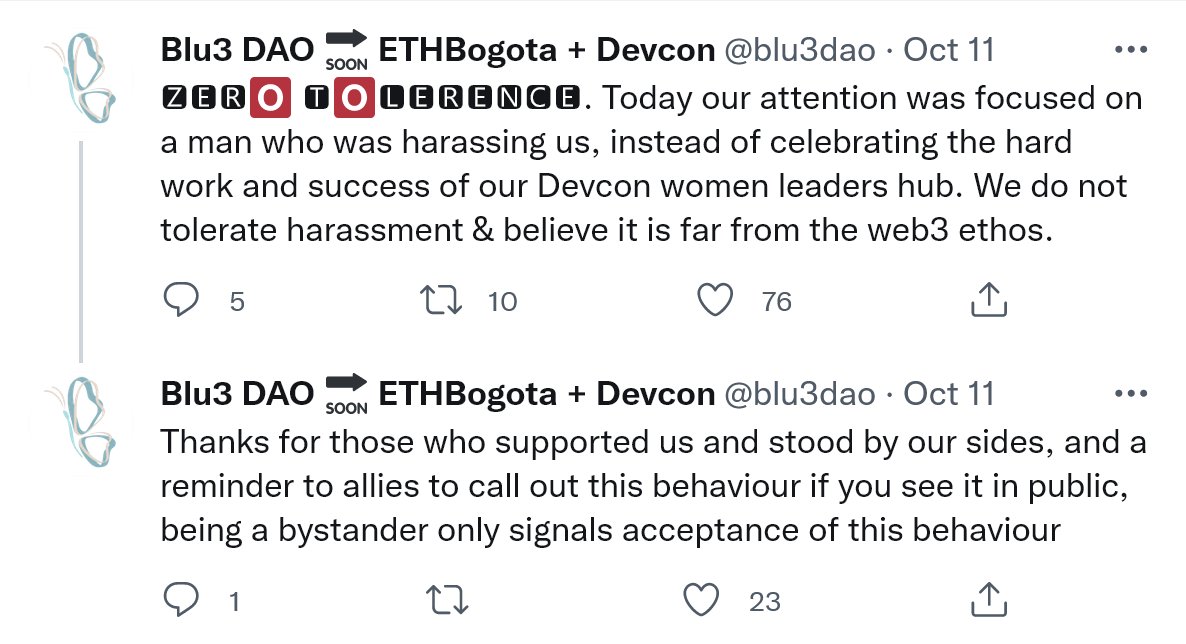 bloomblart on Twitter: "@blu3dao @EFDevcon how many incidents are you going to invent?? just two ...