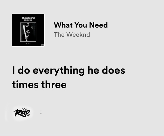 What You Need The Weeknd