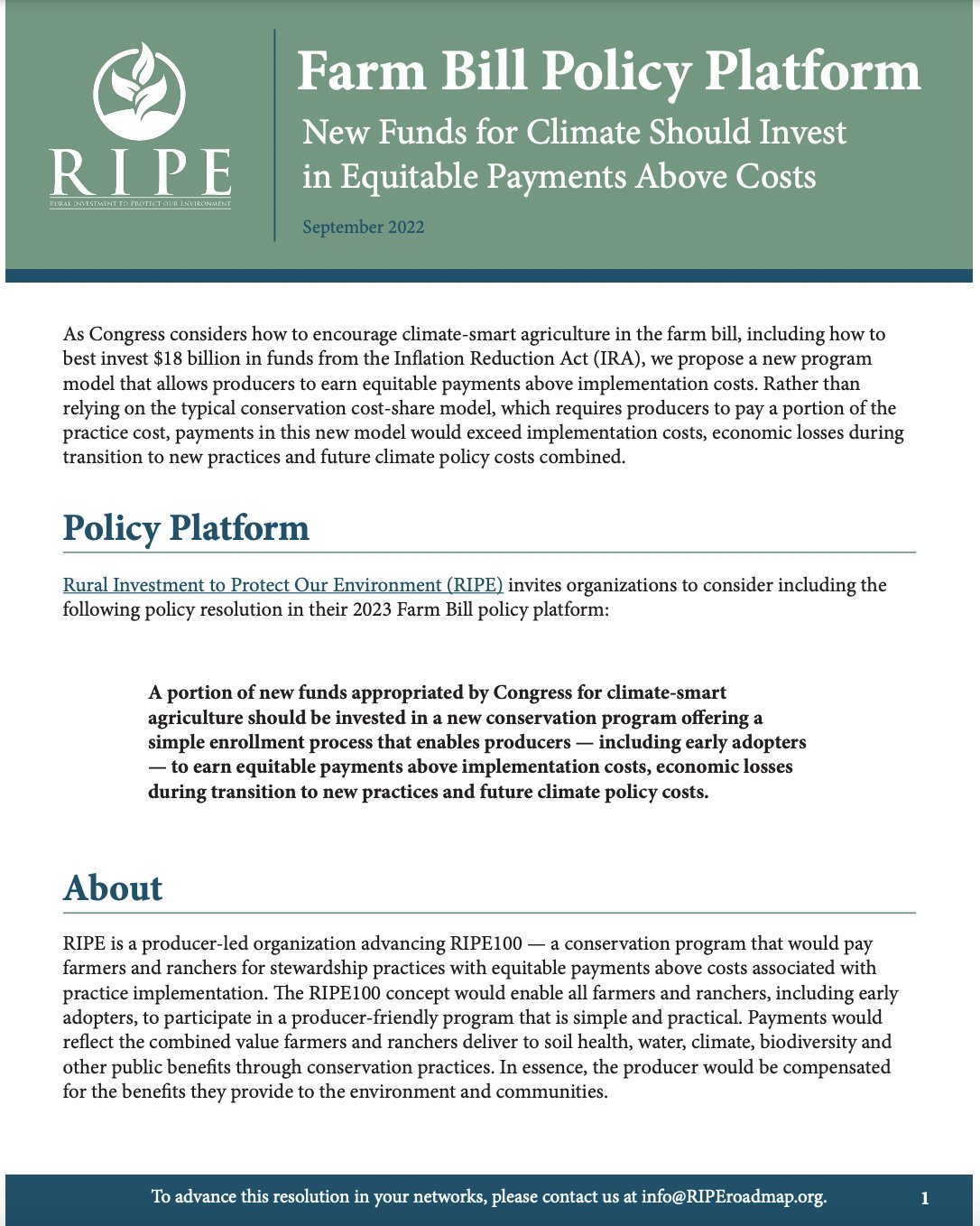2022 Farm Bill And Conservation