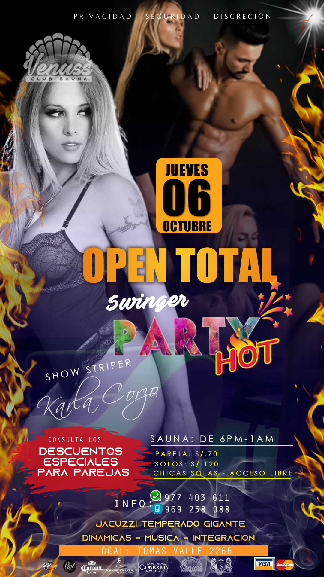 Venuss Club Sauna on Twitter: "JUEVES 06 DE OCTUBRE: OPENTOTAL SWINGERPARTY EN VENUSSCLUB SAUNA ...