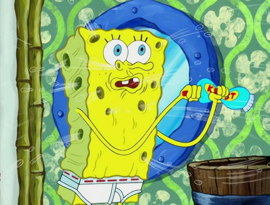 Spongebob Brushing Hair