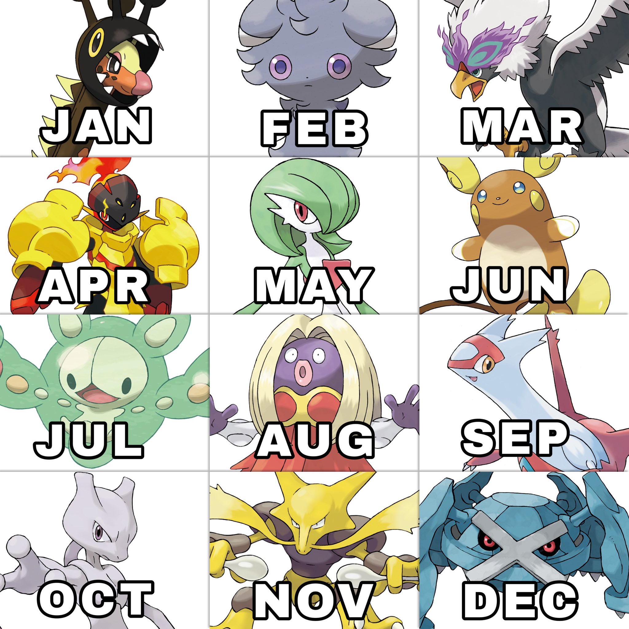 Touya! ★ on Twitter: "Your birth month is which psychic type Pokemon you TURN INTO: https://t.co ...