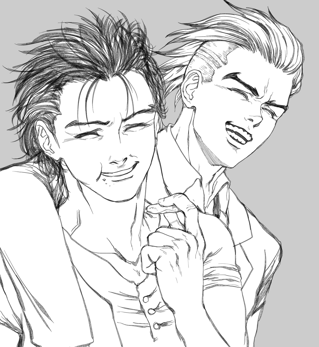 「Kitano Ken from Sun-Ken Rock chilling with Marco from Usogui」DUJANの漫画