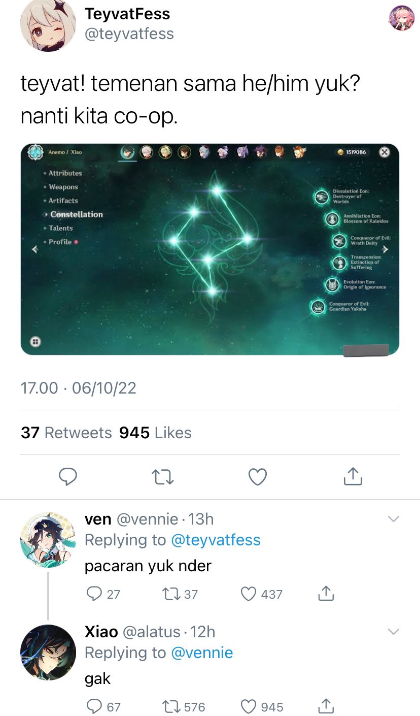 ON 📩 | BACA RULES DI LIKES on Twitter: "cw // ship , bxb , xiaoven au! perkara xiao c6, rame ...