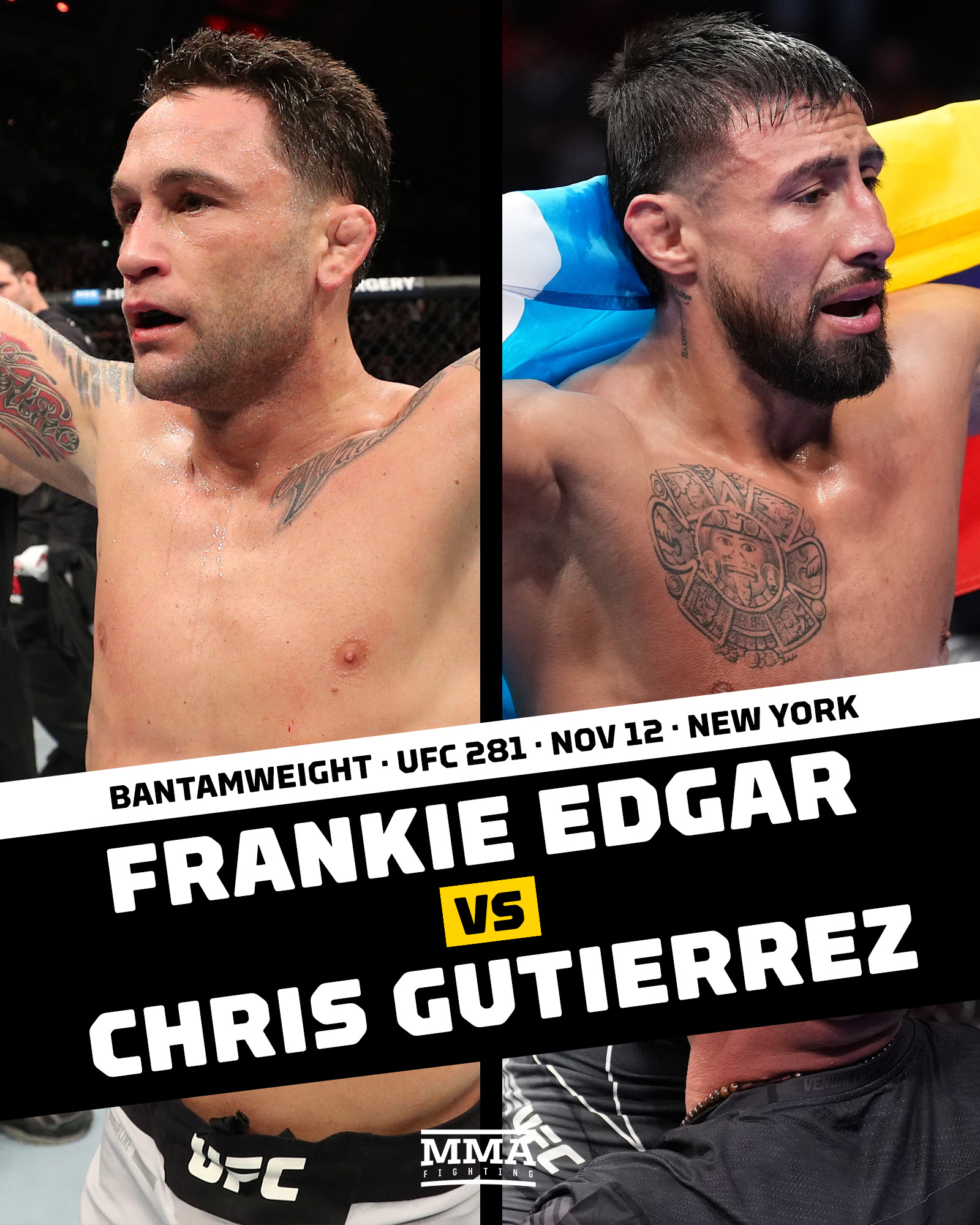 MMAFighting.com on Twitter: "Frankie Edgar books expected retirement bout vs. Chris Gutierrez at ...
