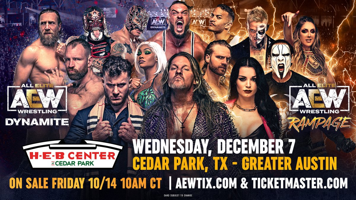 All Elite Wrestling on Twitter: "Howdy, Texas!🤠 #AEW returns to the Austin area on Wednesday ...