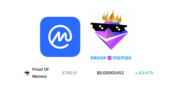 Proof Of Memes - ETH2.0 on Twitter: "ETH2.0 = @CoinMarketCap Hour Top 24hr Gainer! The POM ...