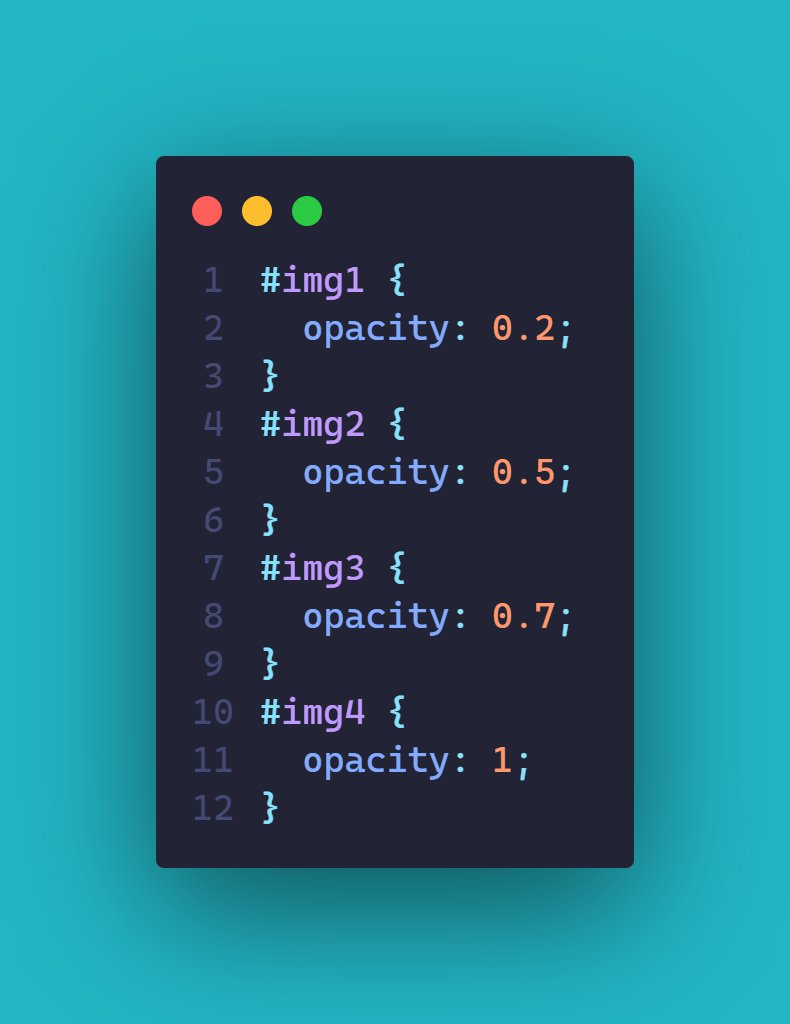 CSS OPACITY property in a simpler way A thread🧵👇 - Thread from Sajid ...