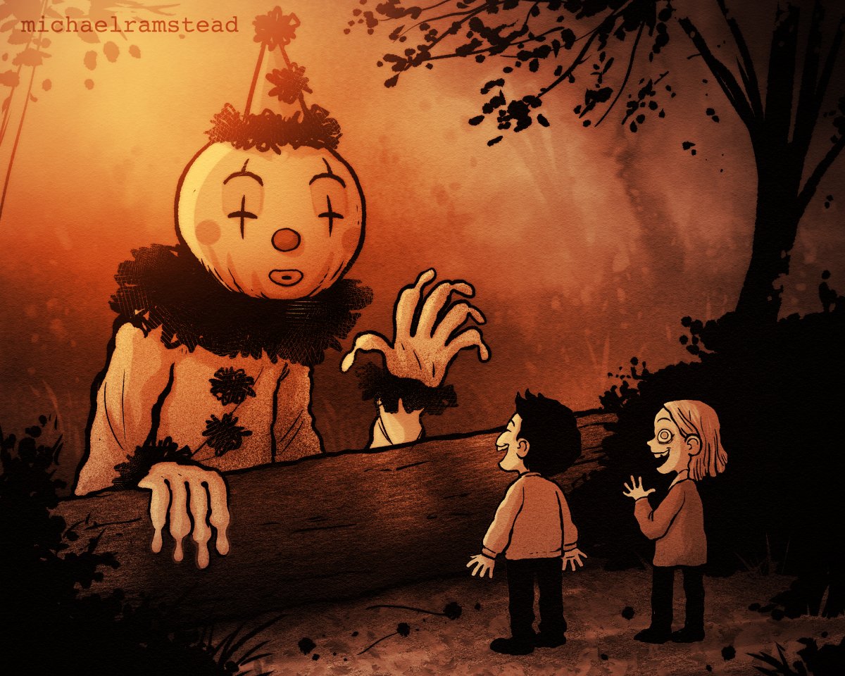 「Fall Forever '22 : A Clown in the Woods 」|🍁Michael Ramstead🍁のイラスト