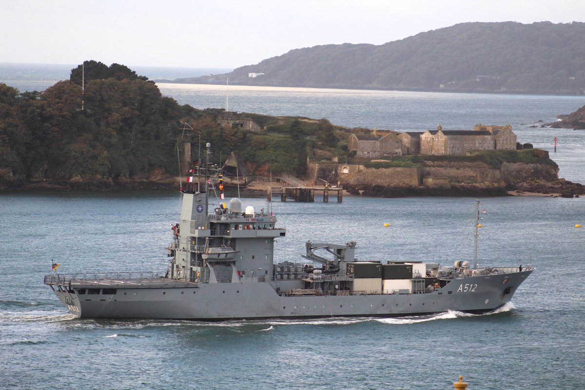 WarshipCam on Twitter: "German Navy Elbe-class tender FGS Mosel (A512) coming into Plymouth ...