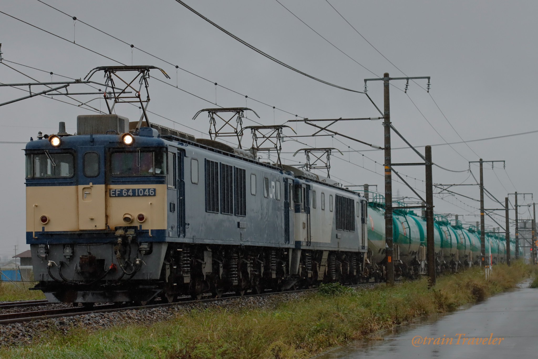 急行一人旅🍀いのり町民 on Twitter: "2022.10.07 中央西線 臨8084レ EF64-1046[愛]+EF64-1027[愛]+タキ 今年2度目の車での木曽路訪問 ...