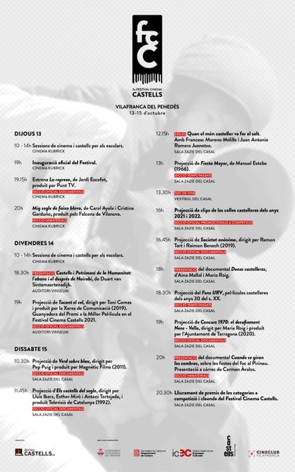 Revista Castells on Twitter: "El #FestivalCinemaCastells22 pretén visualitzar i projectar el ...