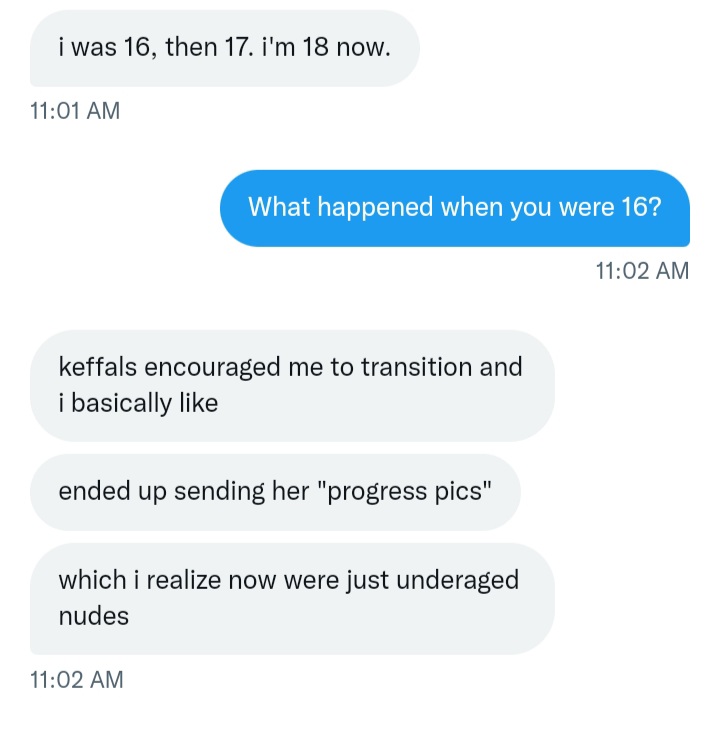 TullipR/Ritchie 🦎🌈♂ on Twitter: "A former victim of keffals has been in touch. As brave as this ...