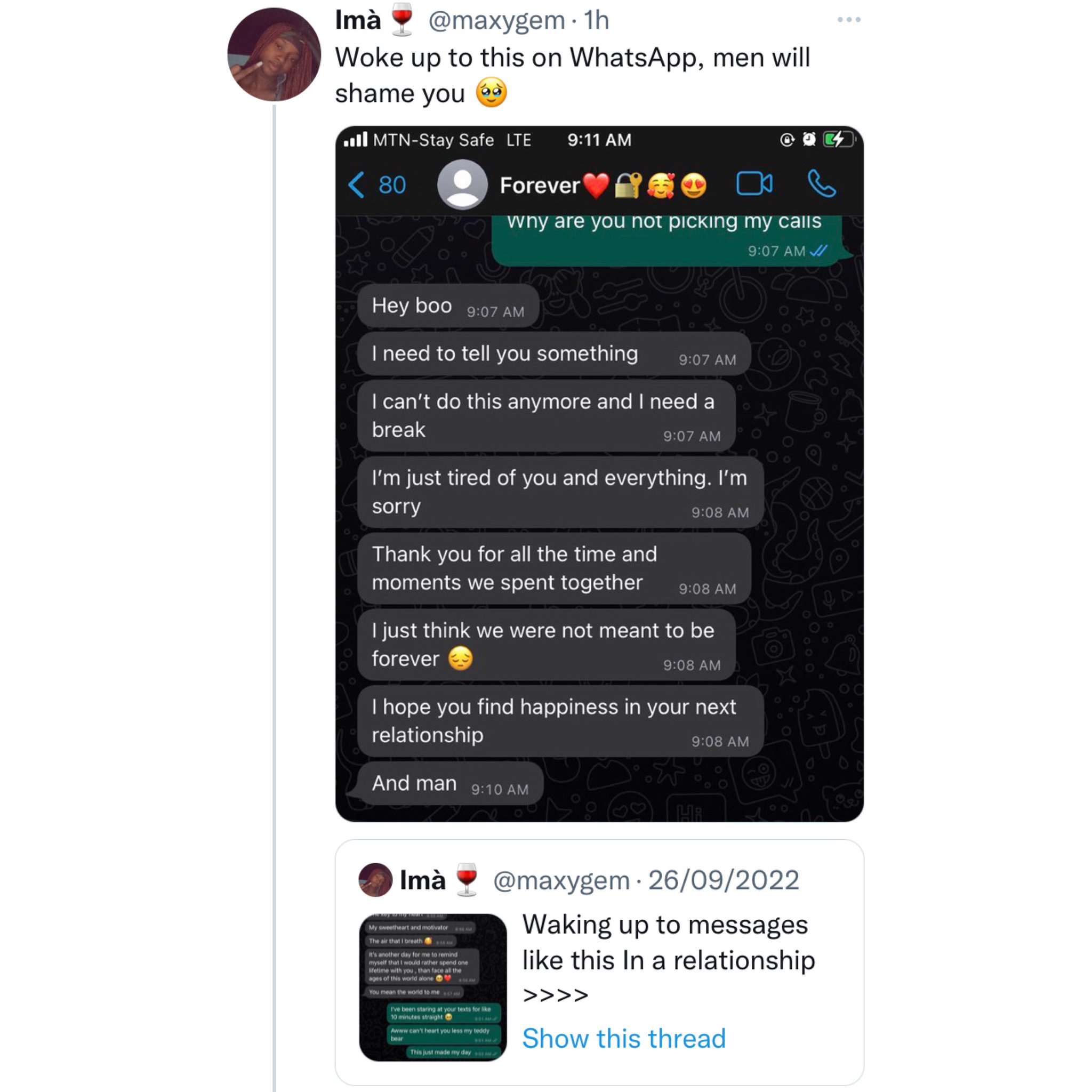 Yabaleftonline On Twitter Lady Shares The Contrasting Messages She