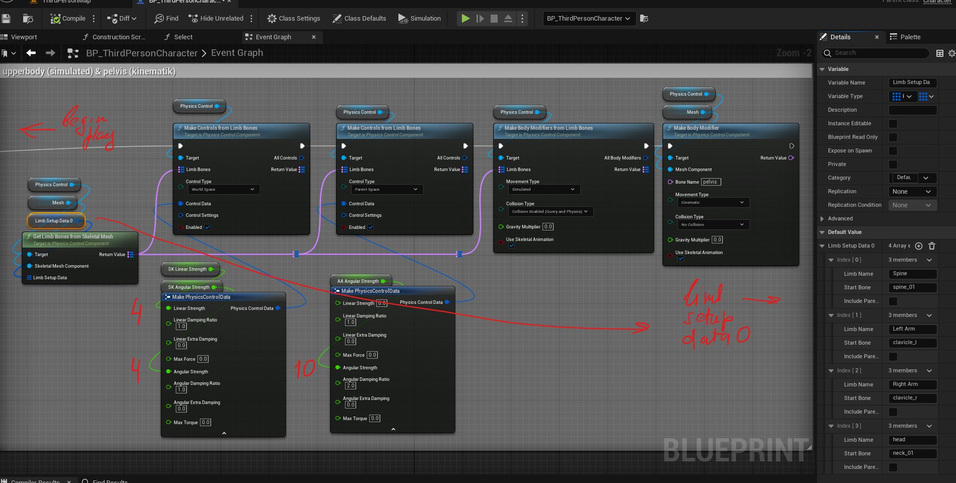 Inu Games on Twitter: "My #UE5.1 Physics Component setup. @Mr_Rowl said there will be content ...