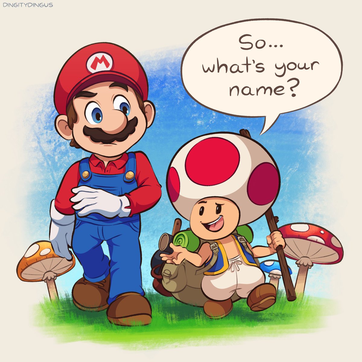 「I love Mario's little Toad companion 🍄 #SuperMarioBrosMovi」Dingusの漫画