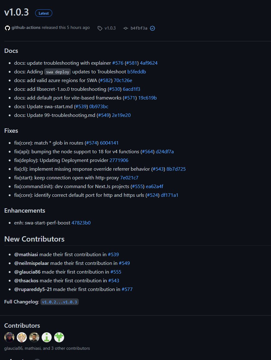 Azure Static Web Apps On Twitter Great Improvements In The Newest Release Of Azure Static Web