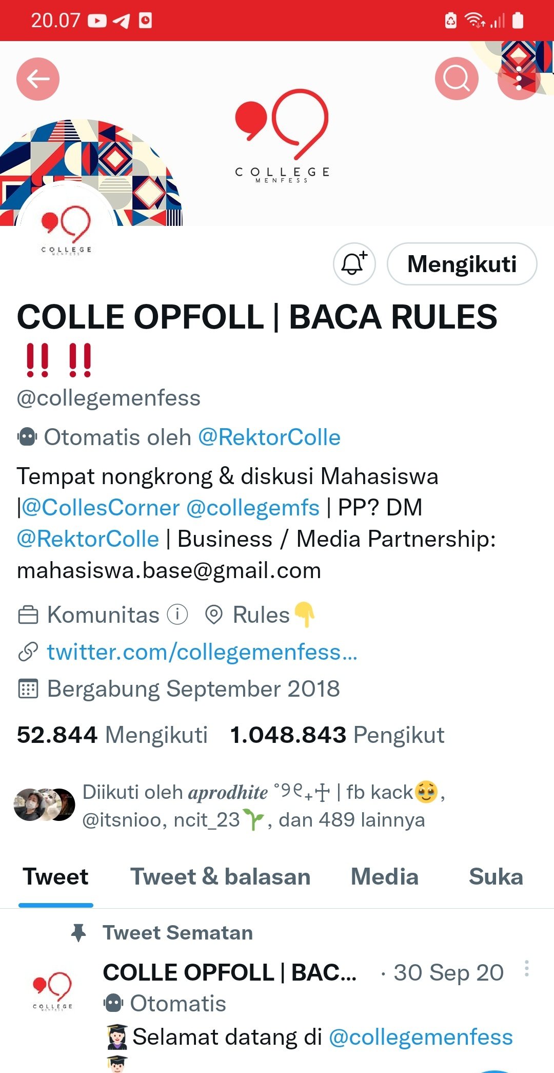 COLLE OPFOLL | BACA RULES‼️‼️ on Twitter: "🔥OPEN FOLLBACK SESI 1🔥 Syarat: -RT TWEET INI -FOLLOW ...