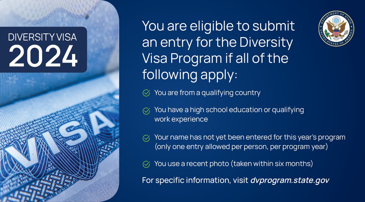 Travel - State Dept on Twitter: "THREAD: #DYK this year’s Diversity Visa Program open season is ...