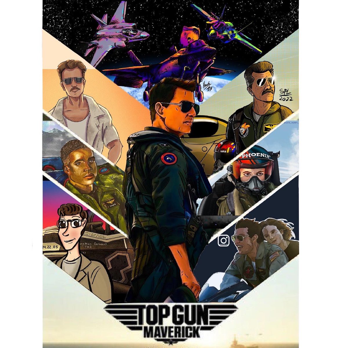 Kat on Twitter: "Top Gun Maverick collab with some of my favorite artists on Instagram! Go check ...