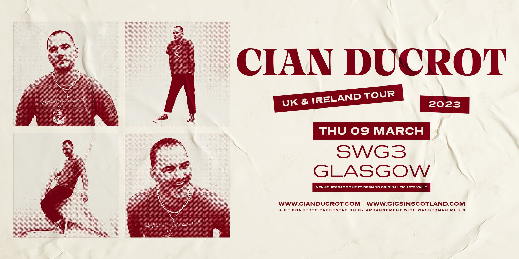 Gigs in Scotland on Twitter: "VENUE UPGRADE🔥» Due to phenomenal demand, @Cian_ducrot's gig at ...