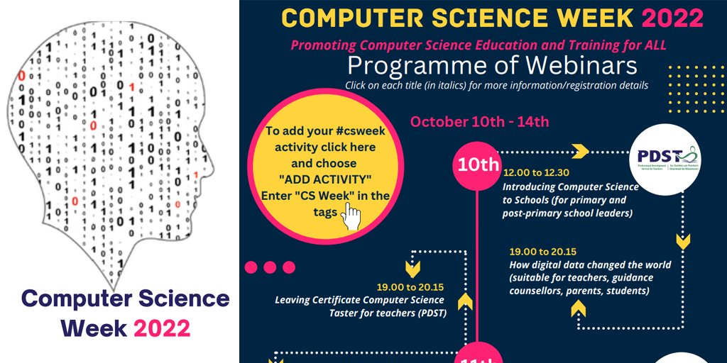 NCCA on Twitter: "Computer Science Week 2022 Jam packed programme of Webinars for #csweek ...
