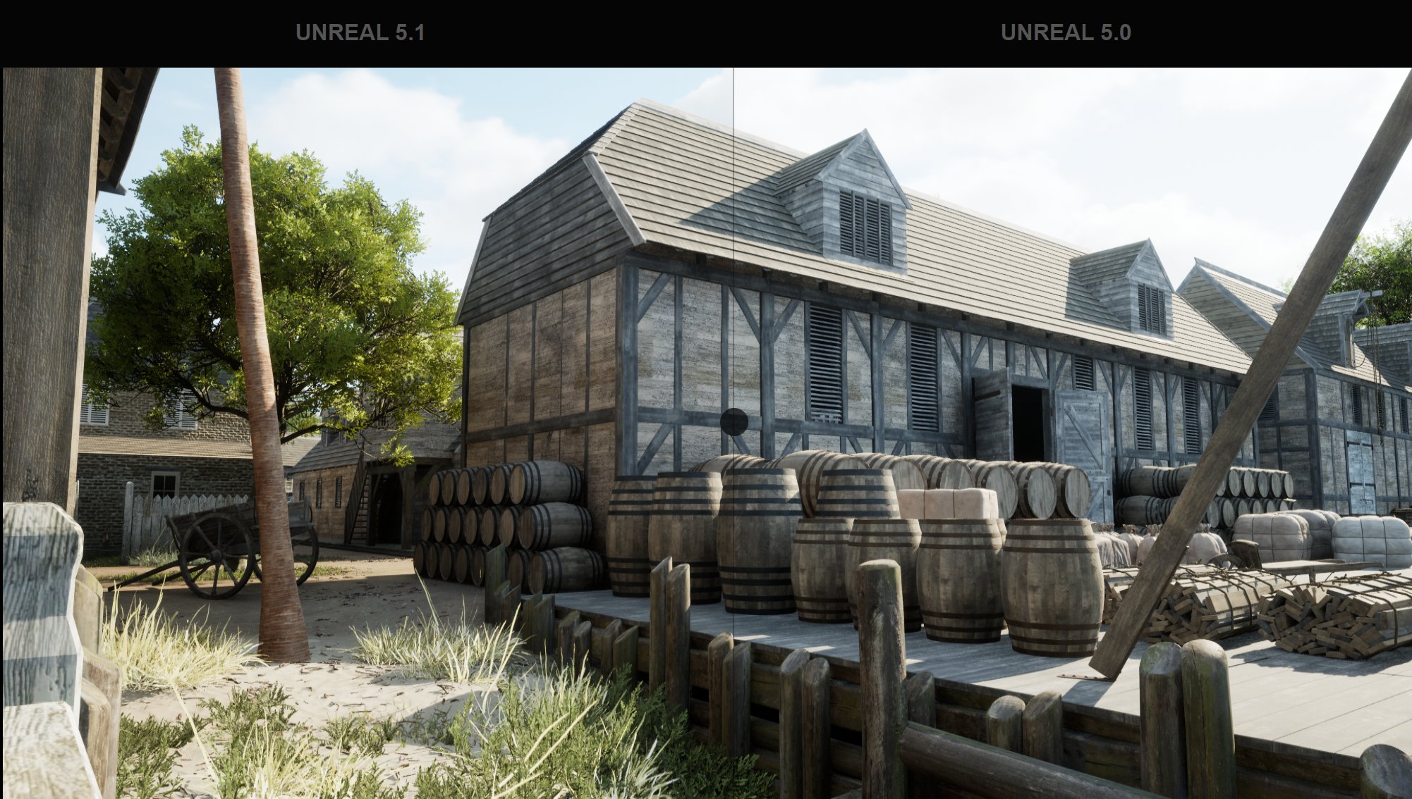 Ahoy on Twitter: "We've updated the project to #UE5.1 and set up a comparison page of a few ...