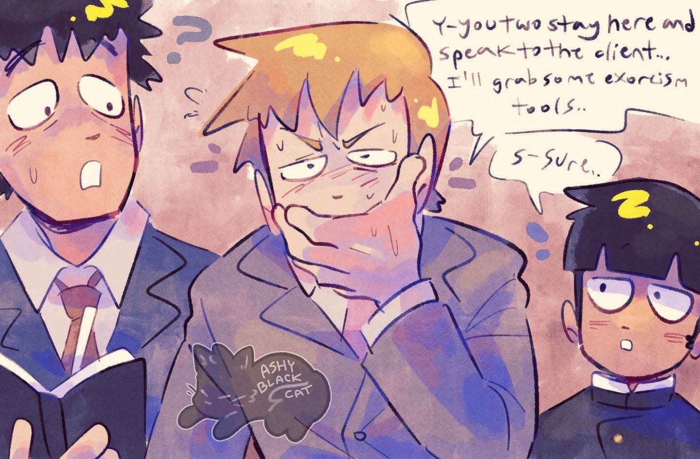 🎃 COMMISSIONS OPENNN!! 🎃 on Twitter: "[#mp100] Favorite scene from the new episode Seri and Mob ...