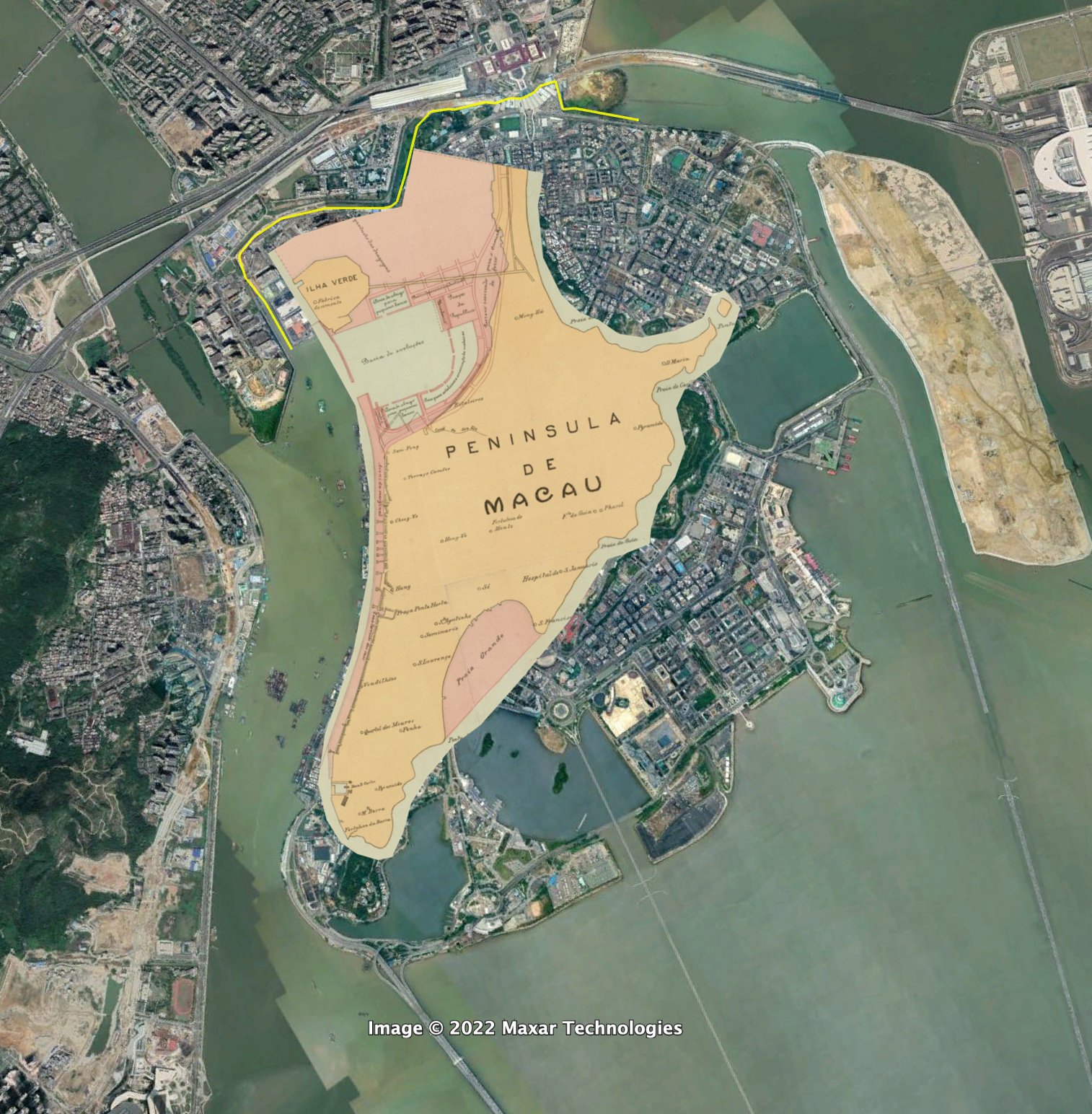 Mapoteca de pZZ on Twitter: "Este mapa nos muestra cómo era esa península de apenas unos 5km2 ...