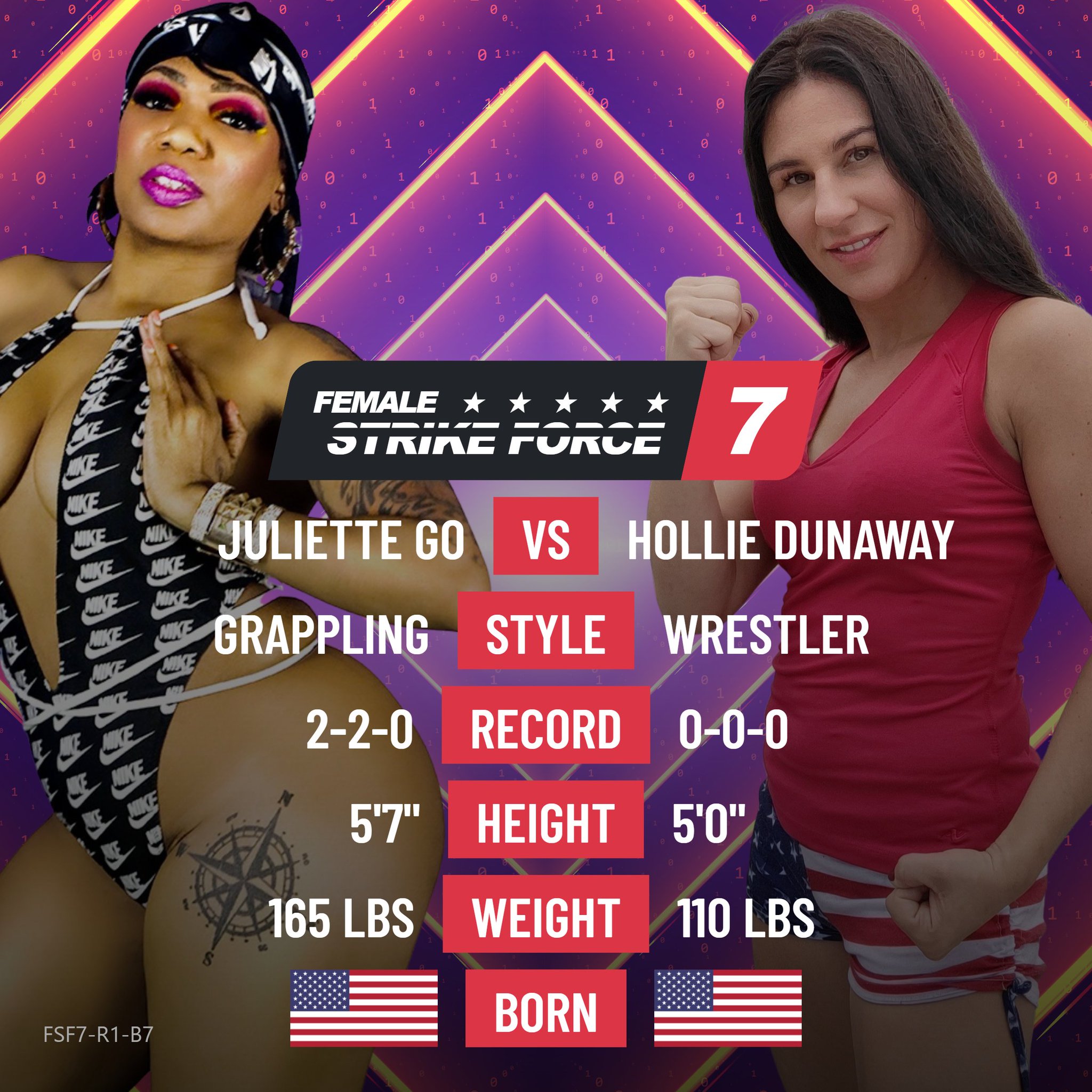 Female Strike Force on Twitter: "🏆 Round 1 Bout 7 @gojuliette (2-2) vs ...