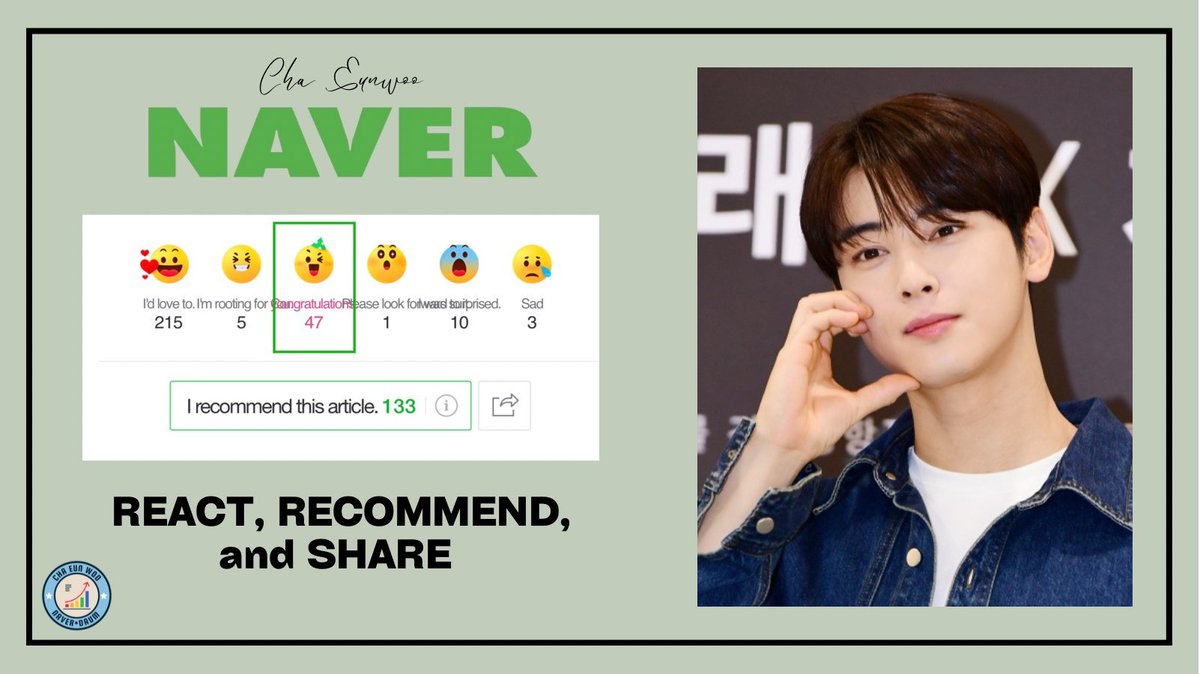 Cha EunWoo NaverDaum (Brand Rep Support) on Twitter: "NAVER: React,Recommend & Share [MEDIA ...