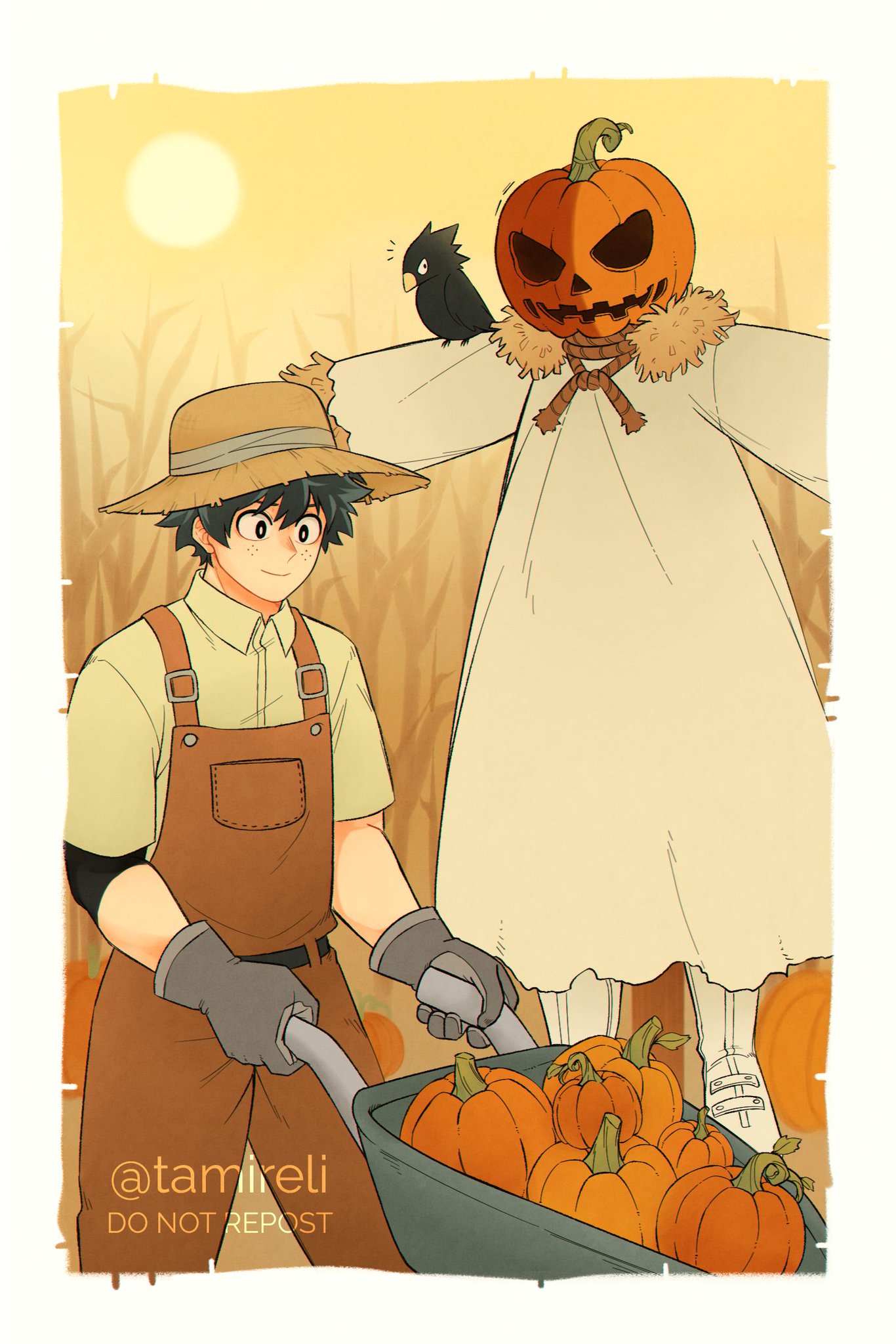 Tami 🍰 🎃🦇👻🍂 on Twitter: "[MHA] Scarecrow/Farmer Au 🎃👨‍🌾 https://t.co/qQKNeLICP3" / Twitter