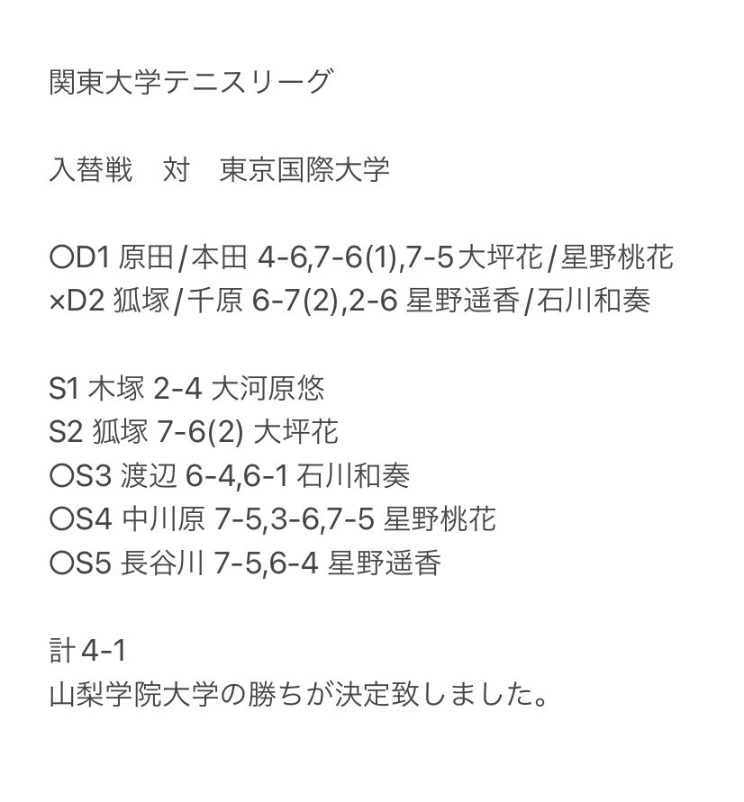 山梨学院大学女子テニス部 On Twitter G3mre9de7c Twitter