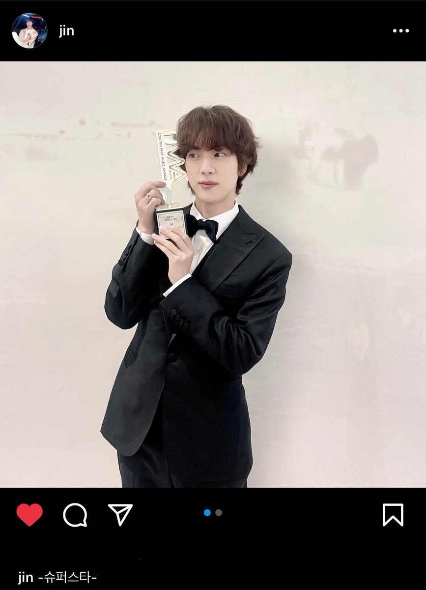 7bts Update⁷ On Twitter Jin On Instagram 🐹 Superstar Bts Twt 🐼