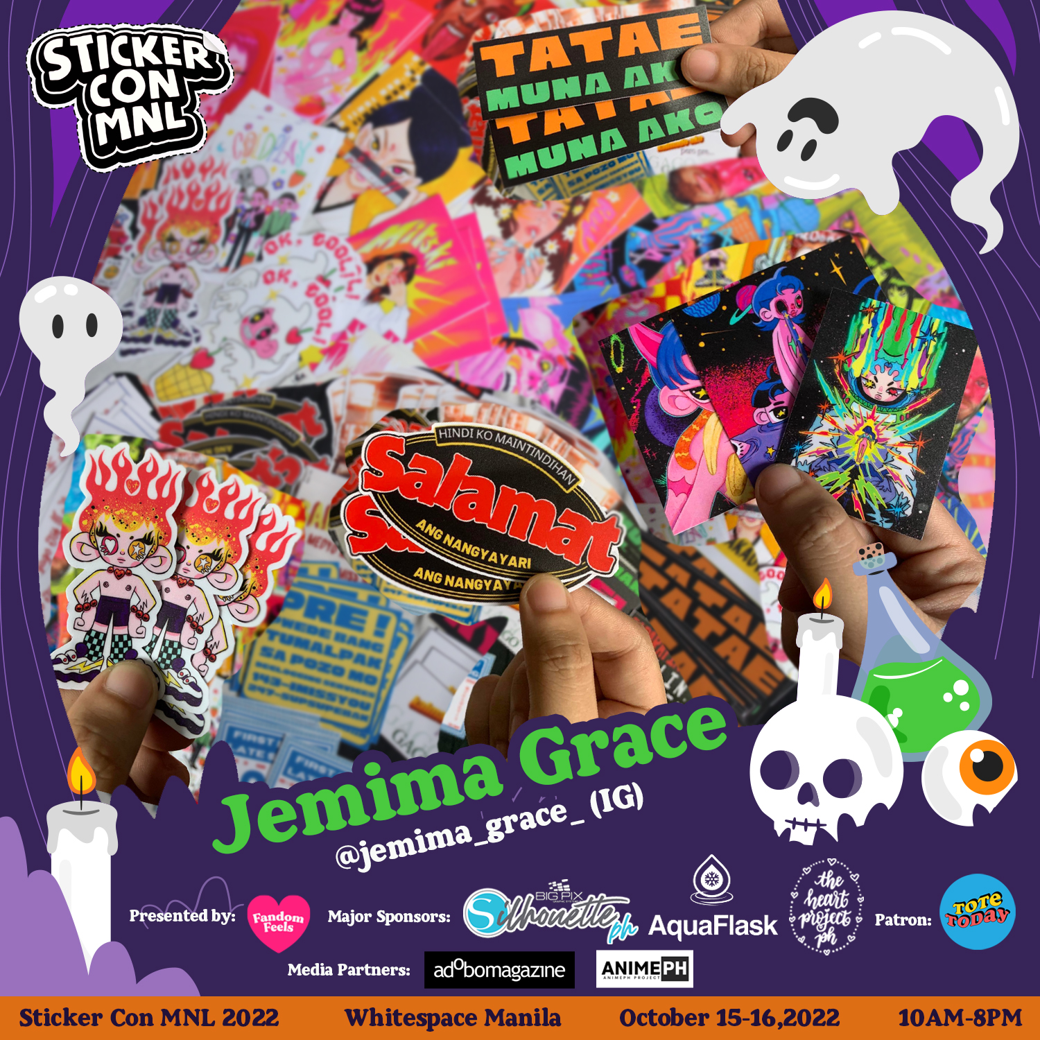 Sticker Con MNL on Twitter: "SCM 2022 EXHIBITOR SPOTLIGHT 287: 👻 Jemima Grace 👻 Love the stars ...