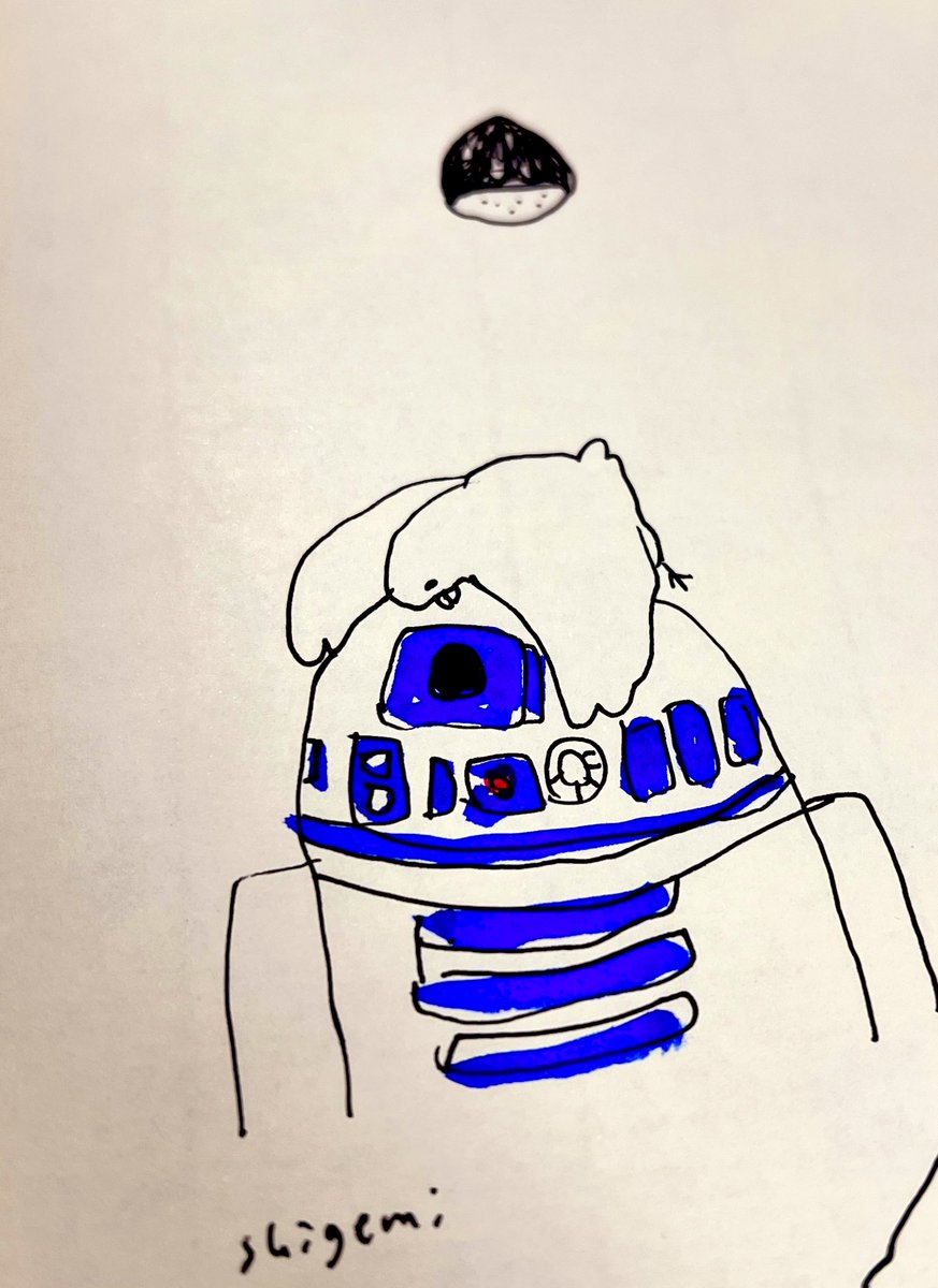 「R2-D2と栗と鳥 」|shigemiのイラスト
