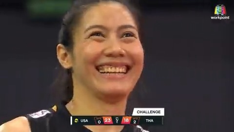 ช่อง Workpoint กด 23 on Twitter: "[Set3] ไทยขอ Challenge สำเร็จ ! จังหวะสหรัฐอเมริกาโดนทัชบอล ...