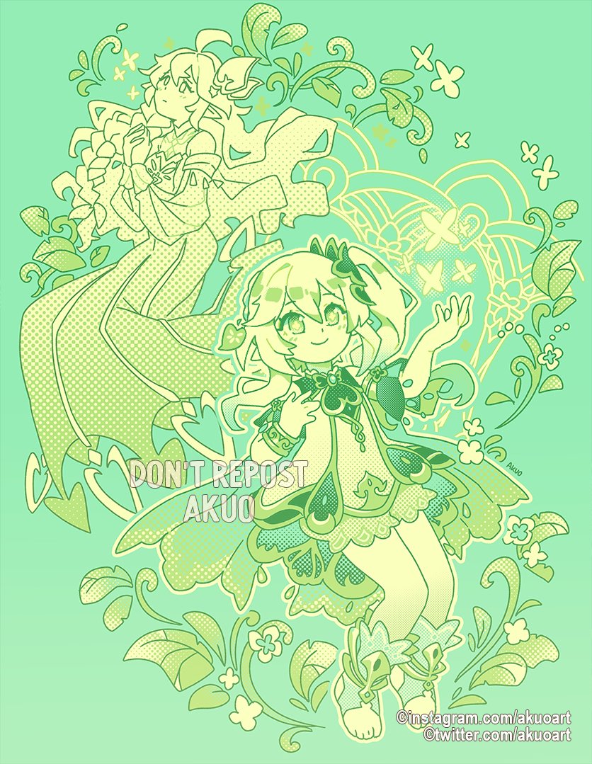 「Goddess of wisdom Nahida design T-shirt」|🪸Magical Akuo🪸のイラスト