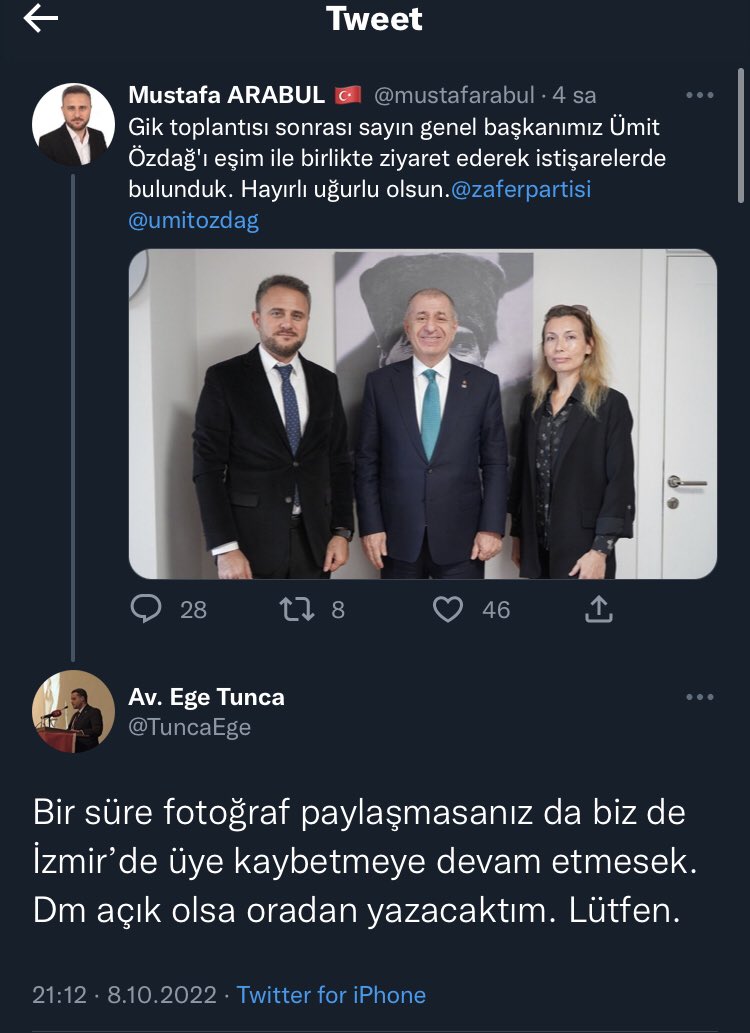 Kuvâ-yı Millîye Hareketi on Twitter: "Zafer Partisi izmir il başkanı Ege Tunca'ya Saygı ...