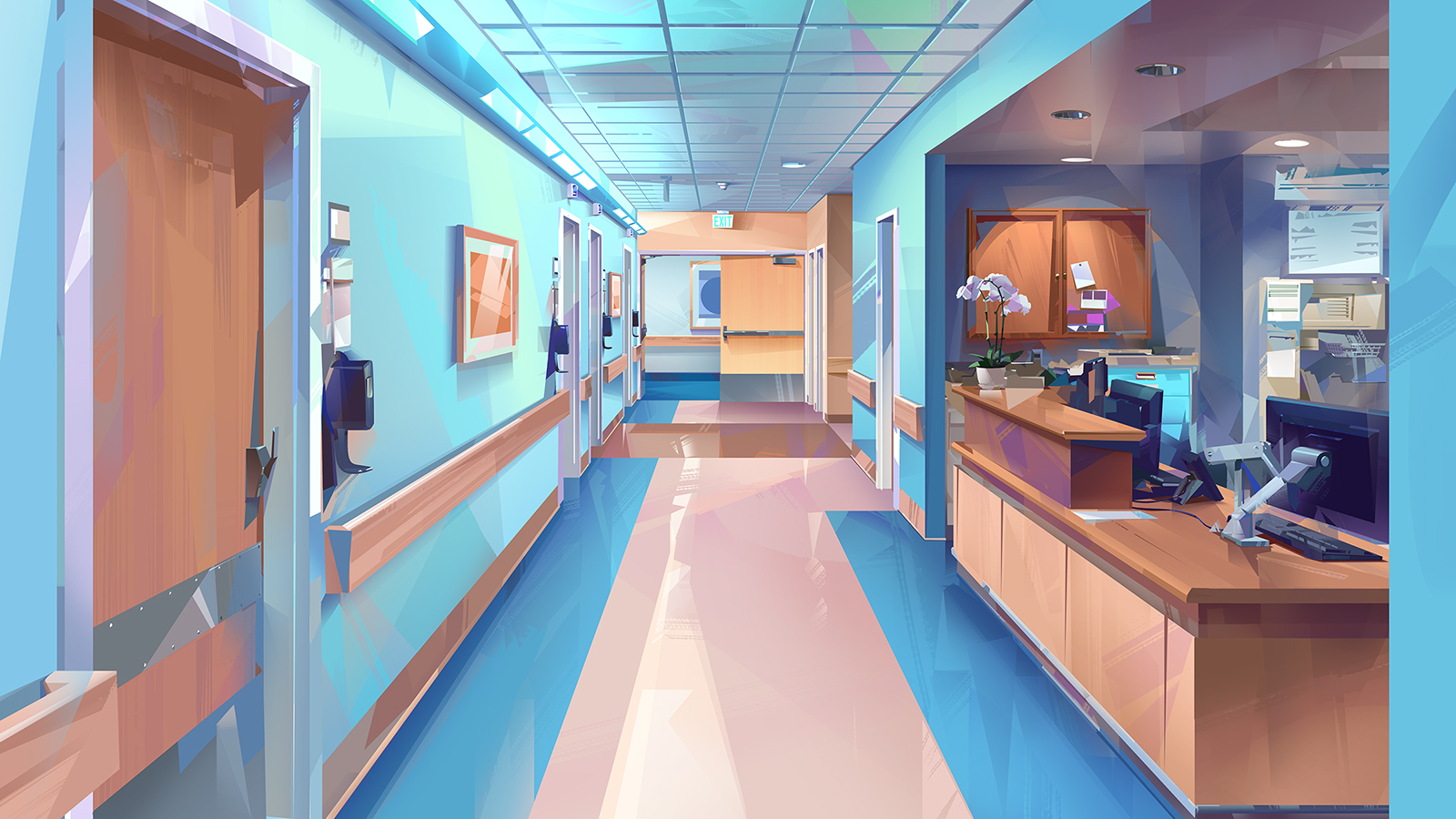 Hospital Hallway Background