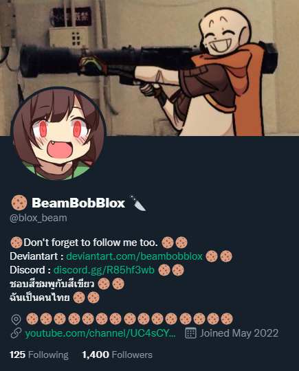 π Beambobblox πͺ On Twitter Thank You 1400 Followers W
