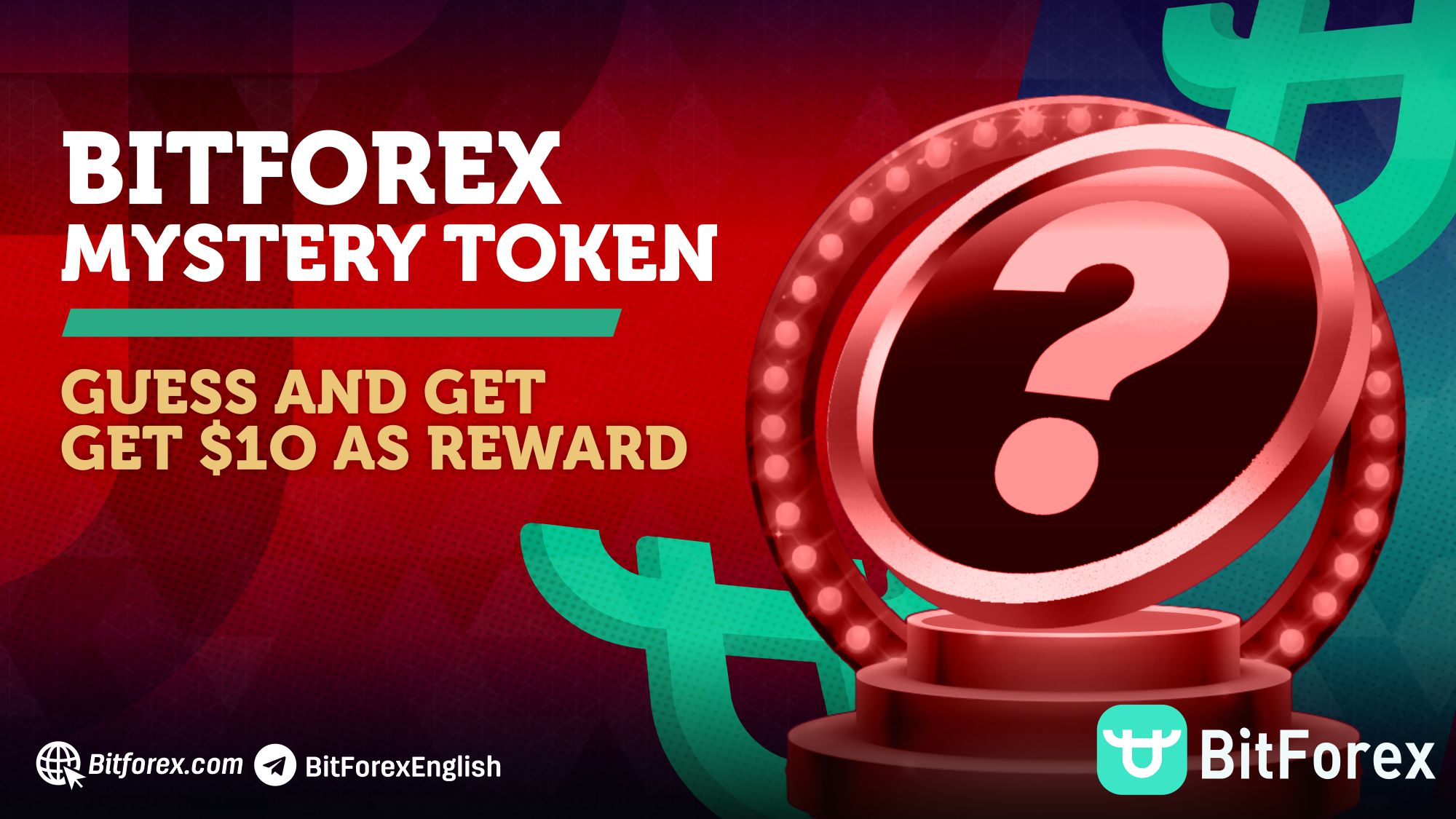 BitForex on Twitter: "With BitForex #MysteryToken 5 lucky ones will have a chance to win $10 if ...