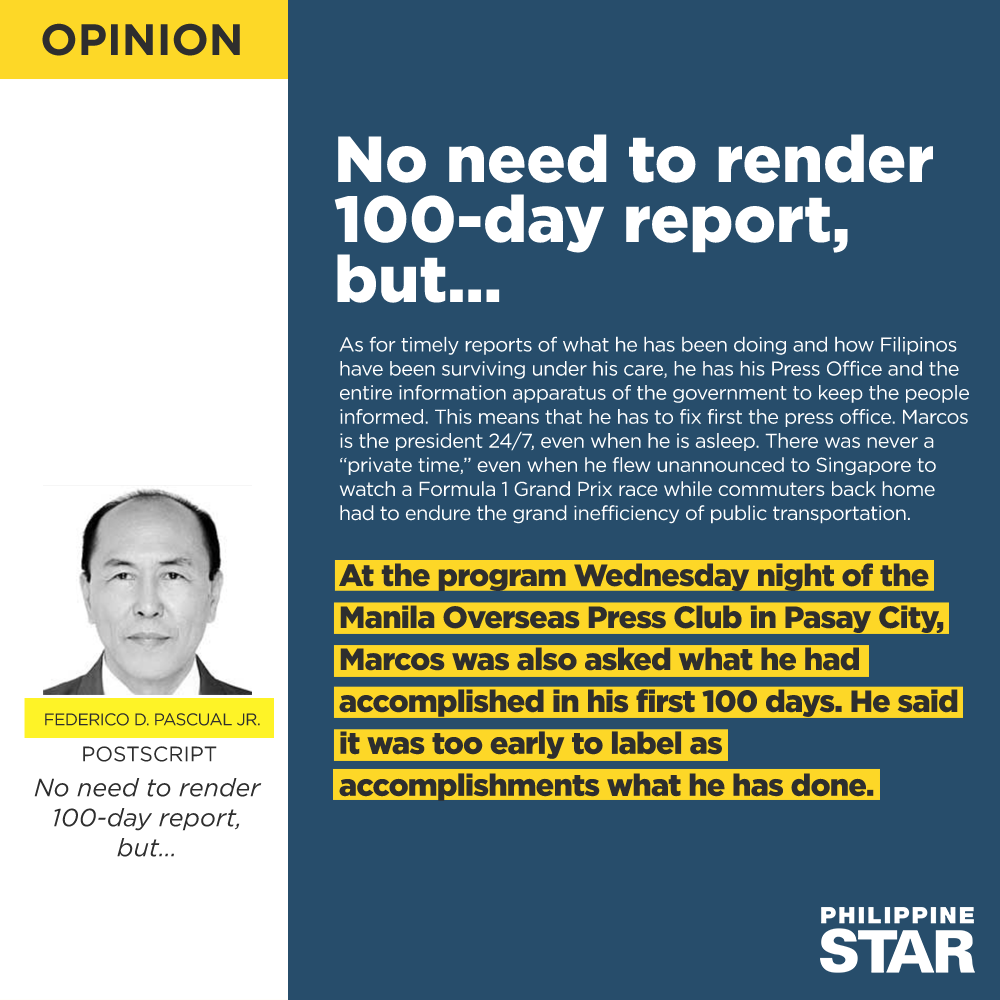 The Philippine Star on Twitter: "OPINION: We see no urgent need for President Ferdinand Marcos ...
