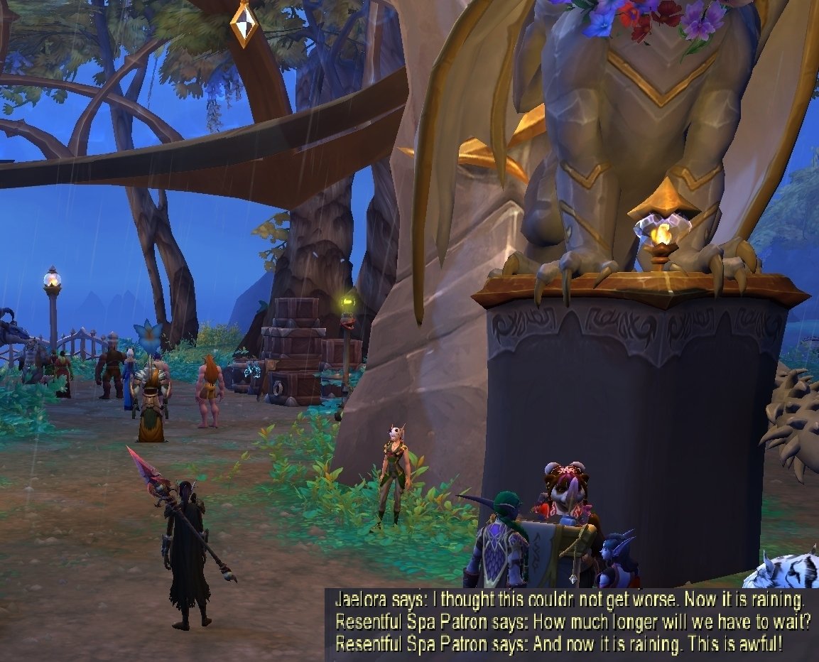 Portergauge 🏳️‍🌈 on Twitter: "Has WoW ever had NPCs react to random weather conditions like this ...