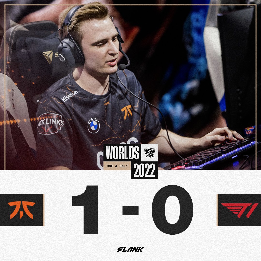 Flank on Twitter: "🔥 LEC 2-0 LCK 🤯 Avrupa temsilcisi Fnatic, T1'ı mağlup ederek Worlds 2022 grup ...