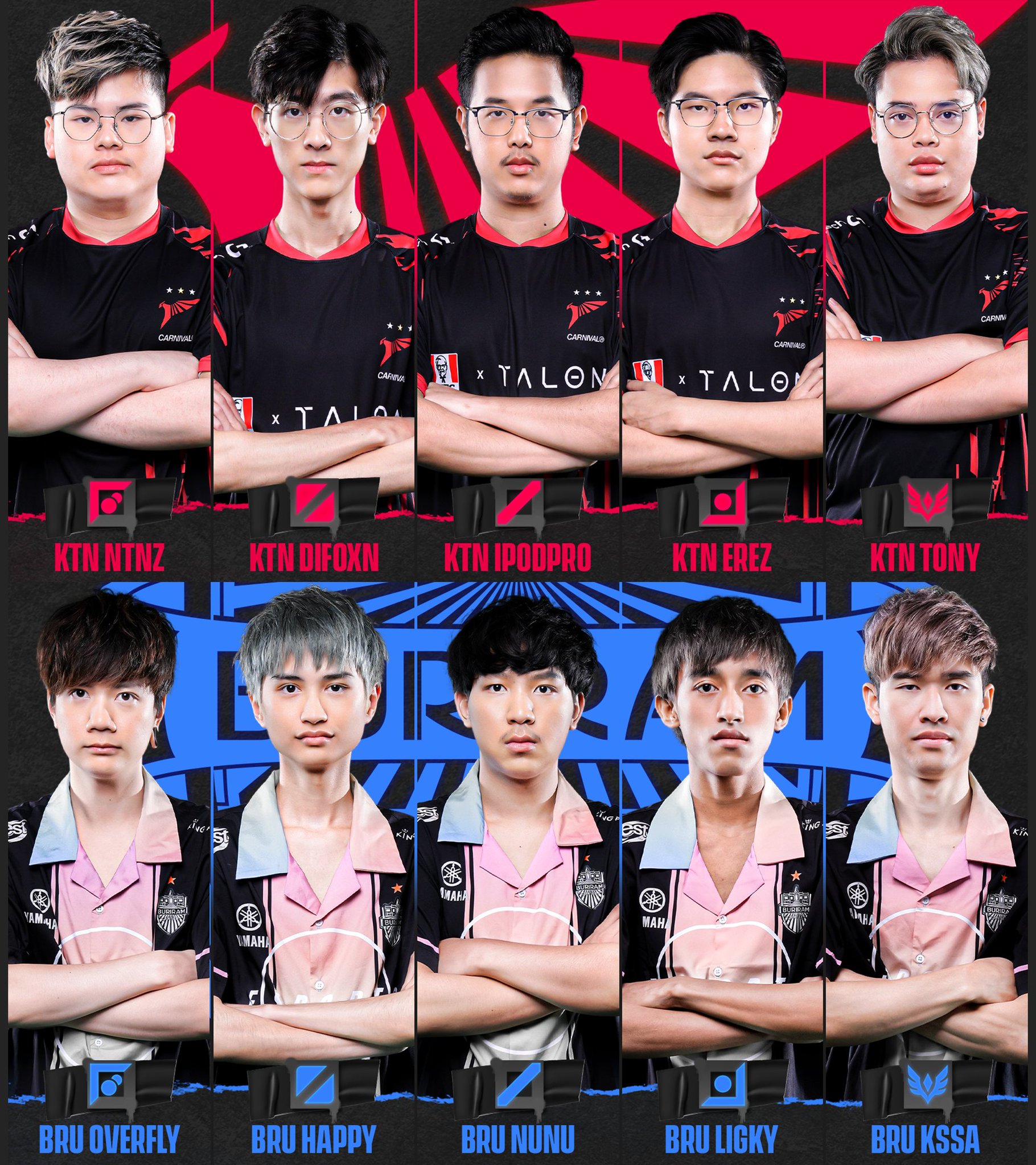 Garena RoV Thailand on Twitter: "เริ่มแล้ว ศึกตัดสิน KFC x Talon vs Buriram United Esports ใคร ...