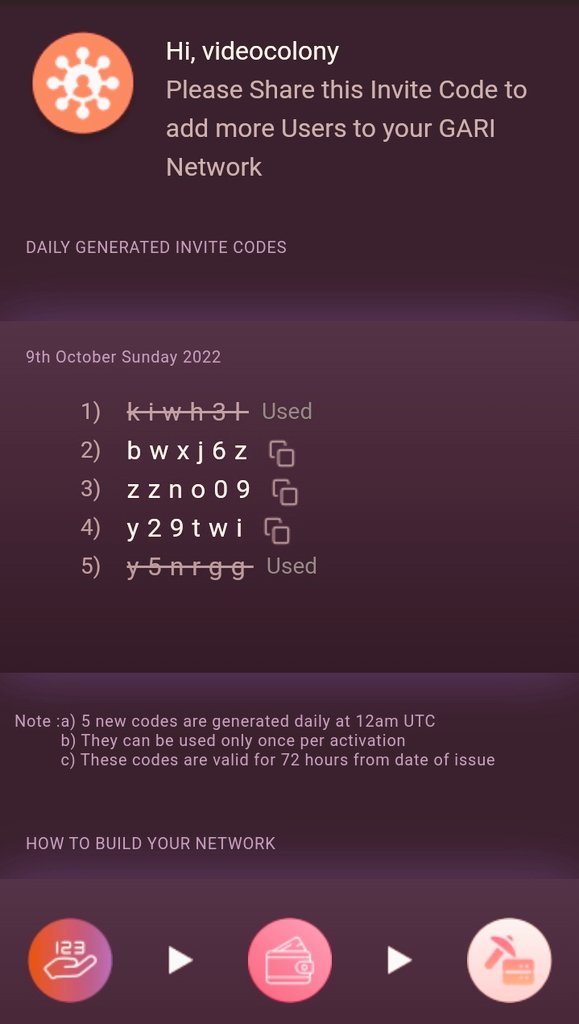 VIDEOCOLONY on Twitter: "#gariminingcodes New Invite Codes to activate Gari Mining Wallet Use ...