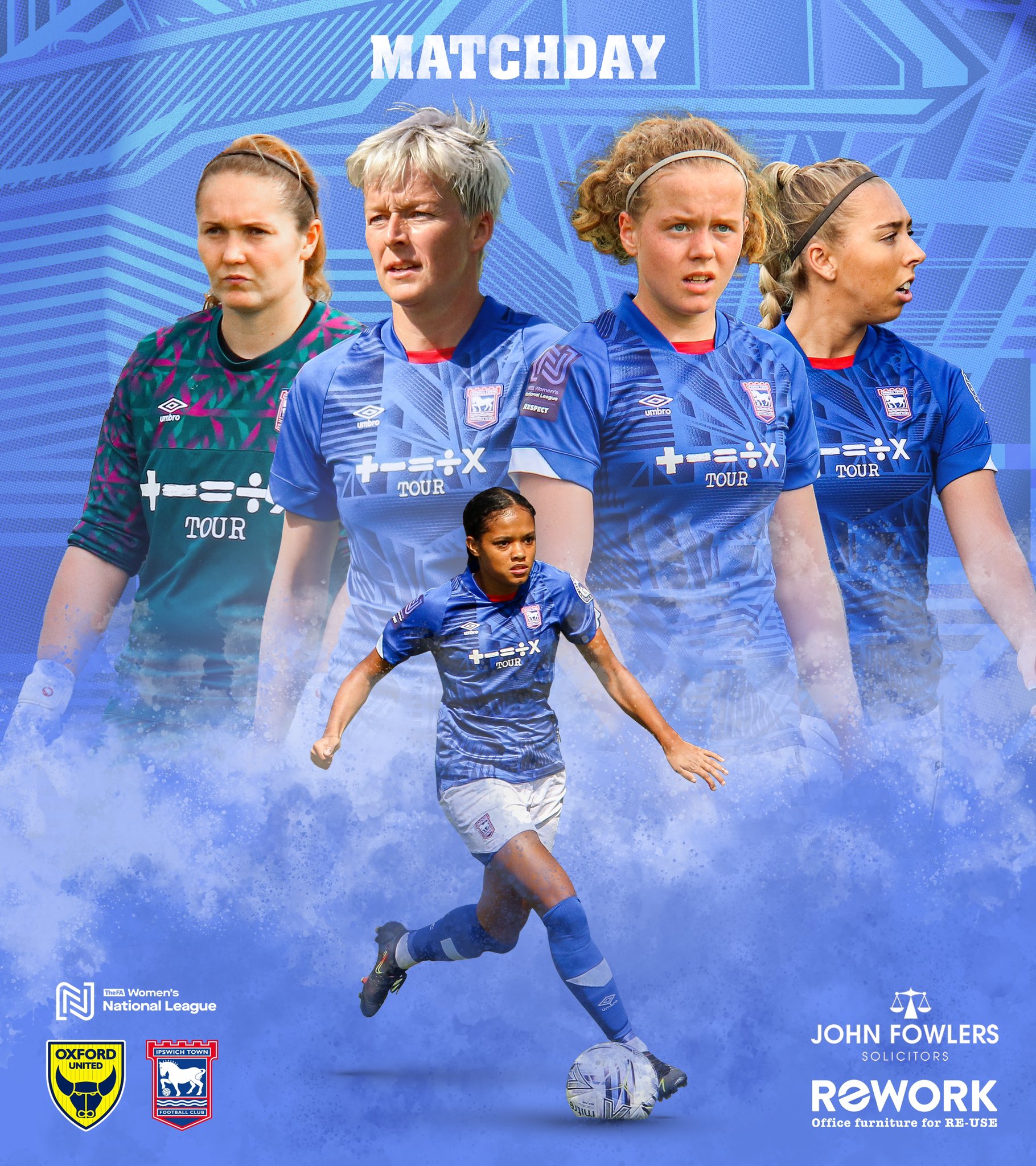 Ipswich Town FC Women on Twitter: "🔵 𝗠𝗔𝗧𝗖𝗛𝗗𝗔𝗬 ⚪️ 🆚 Oxford United 🏆 FAWNL Southern Premier ...