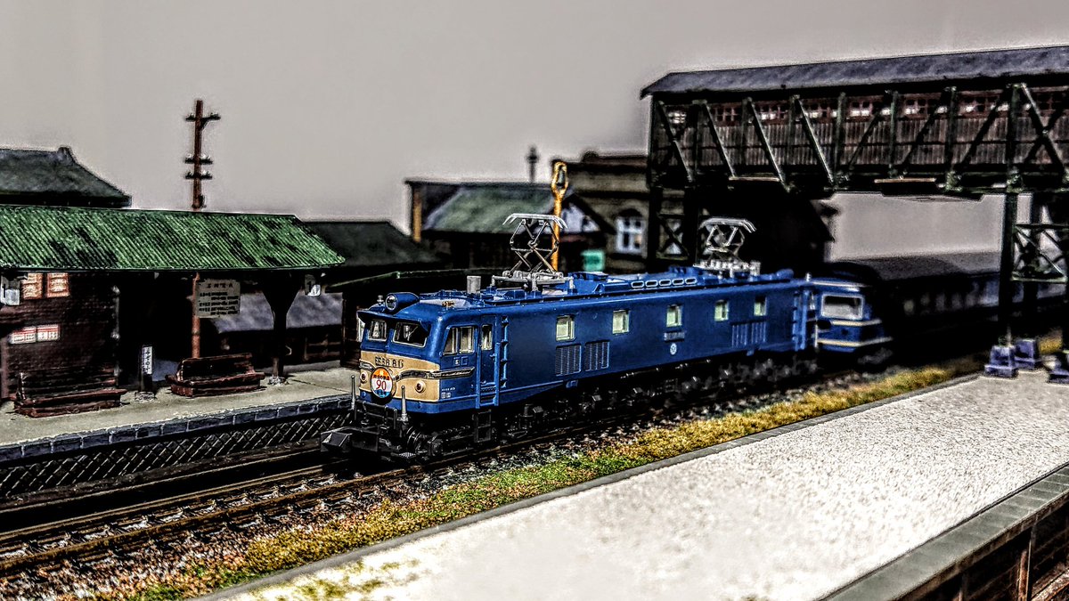 TAKE7700 on Twitter: "EF58×20系岡山の鉄道90記念号 1981年、ある日の山陽本線 #KATO #EF58 #山陽本線 #モジュールレイアウト #ジオラマ #N ...